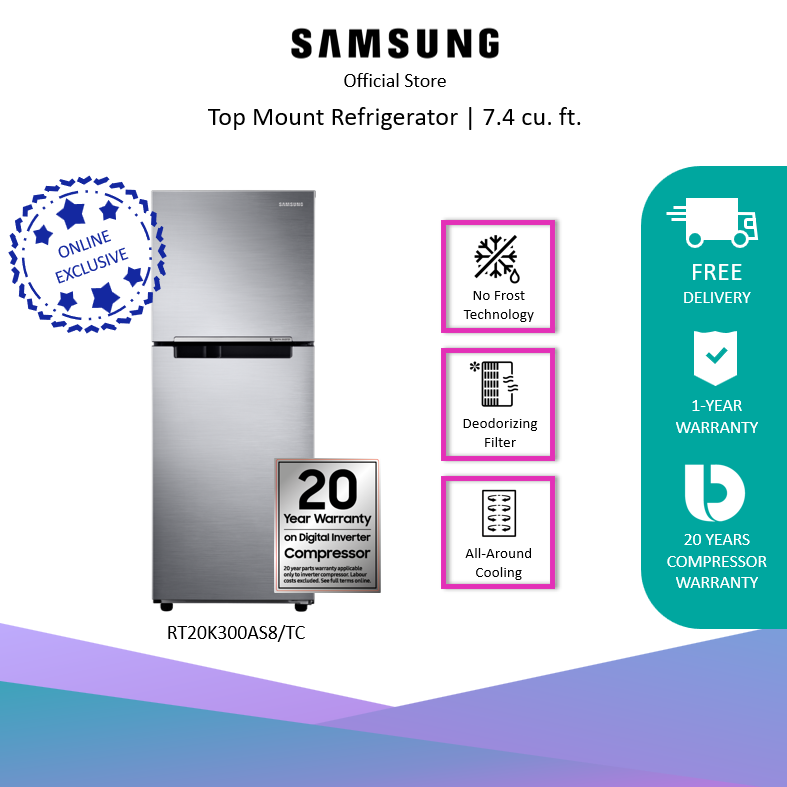[ONLINE EXCLUSIVE] Samsung Top Mount Refrigerator with Moist Fresh Zone ...