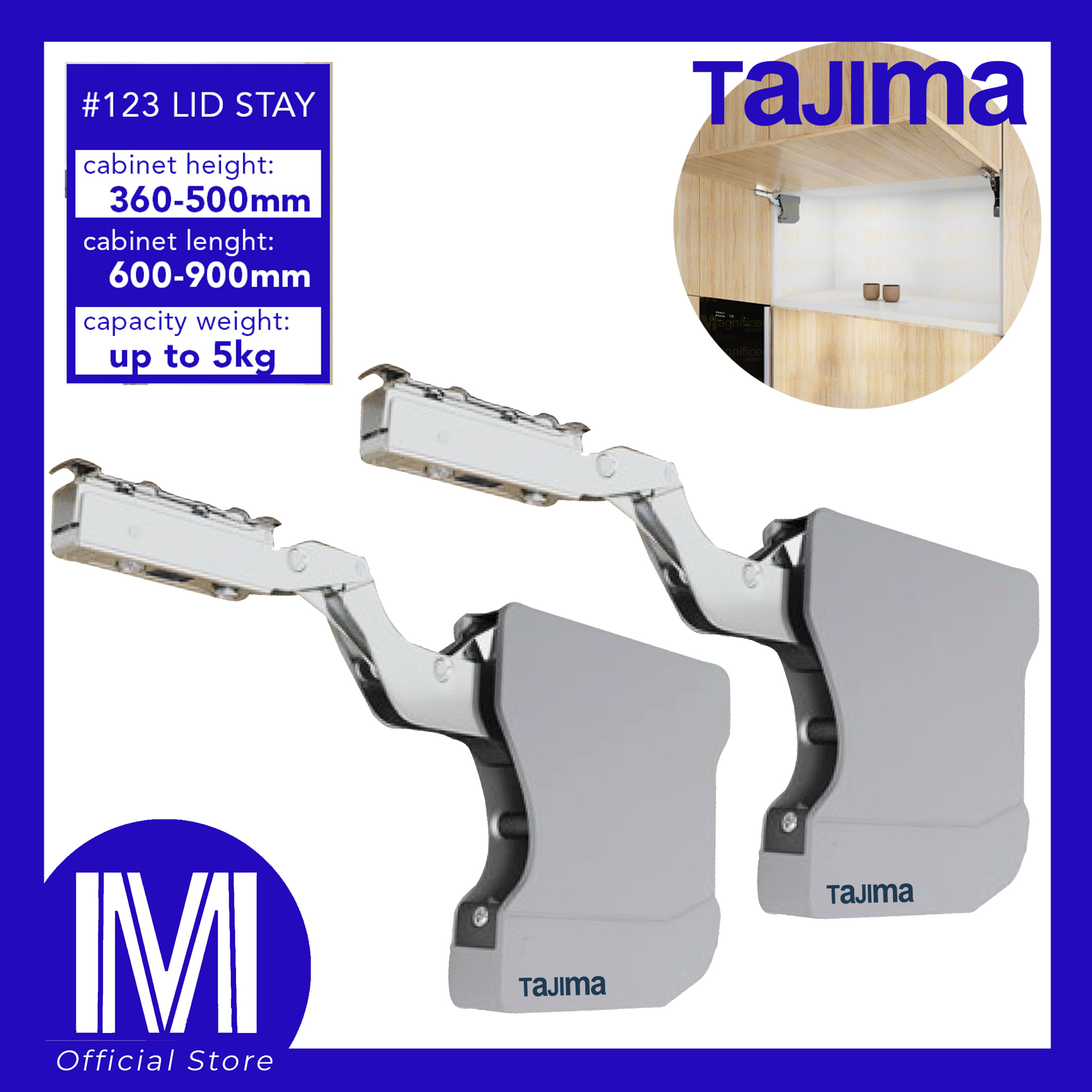 Tajima Cabinet Lift Up Mechanism Stay Support Heavy Duty (2 pieces ...