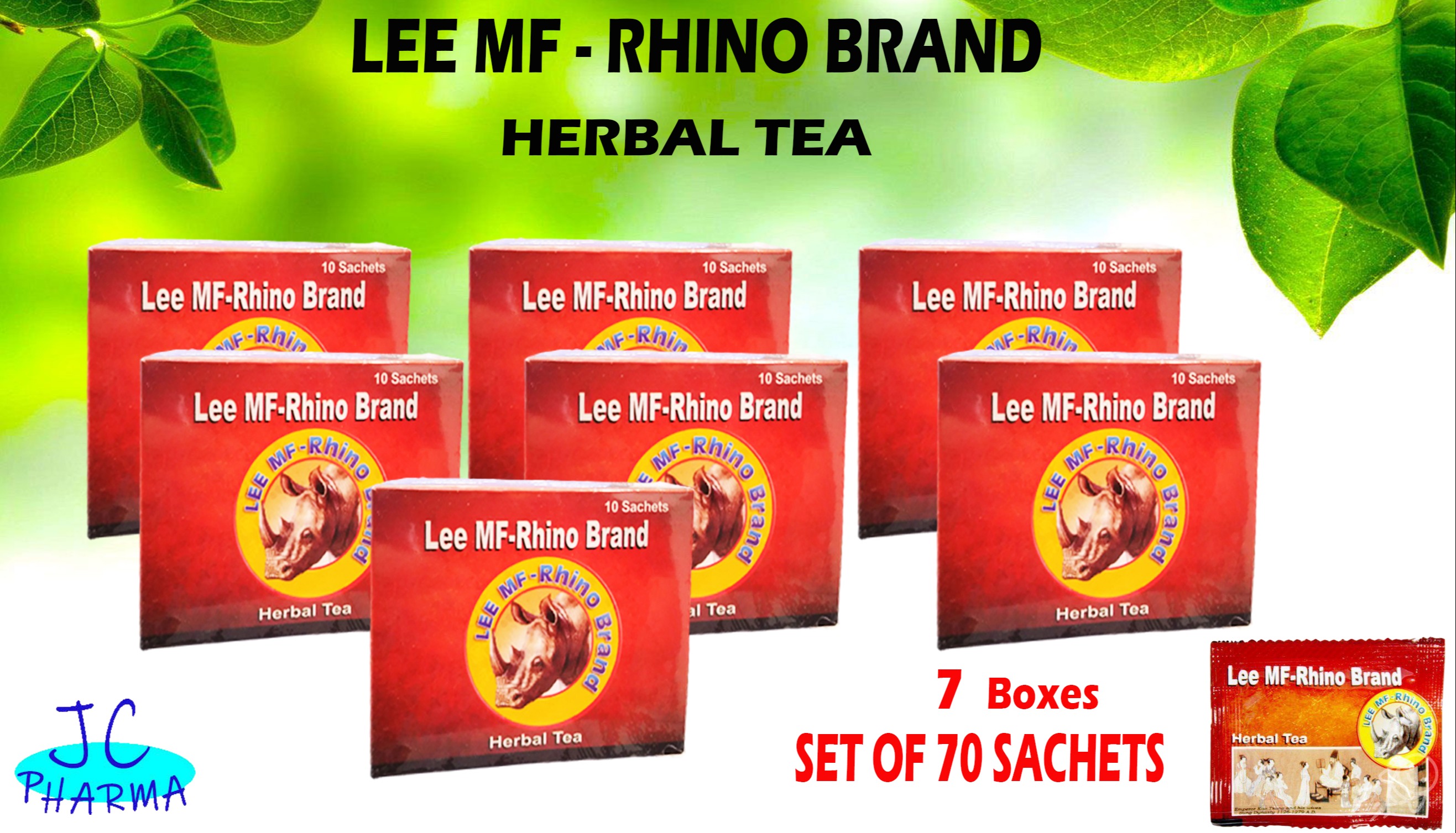 Authentic Lee MF - Rhino Brand Herbal Tea 7 Boxes (70 sachets) | Lazada PH