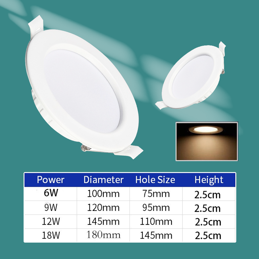LED Ultrathin Recessed Pin Lights Panel Ceiling Light Downlight White ...
