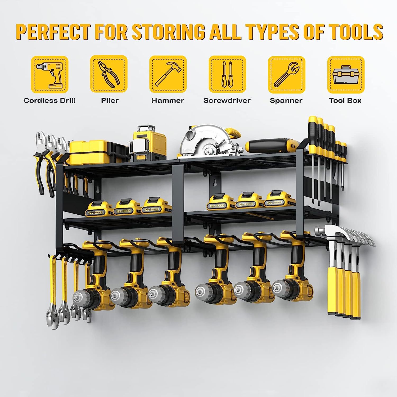 HL electric tool storage rack 8 drilling slot storage rack drilling ...