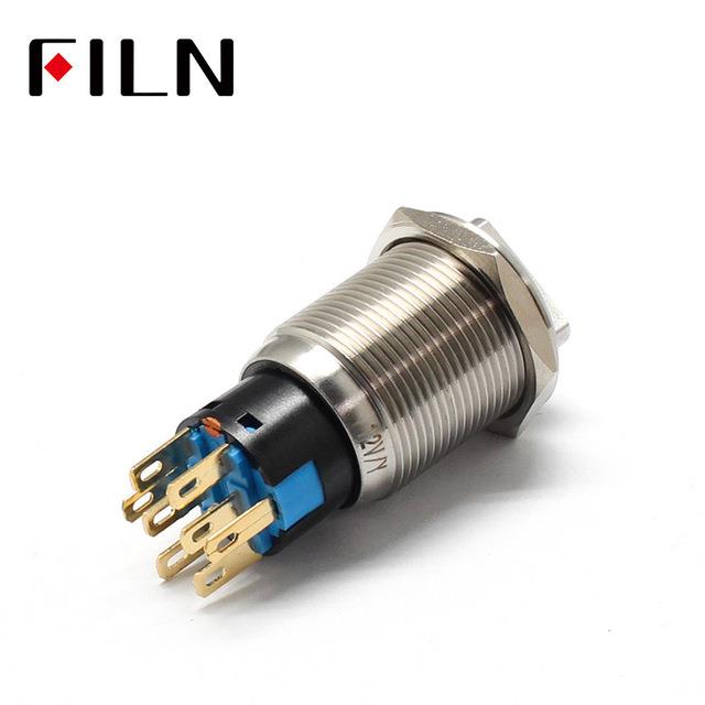 19mm 2 3 position selector rotary switch push button switch dpdt ...