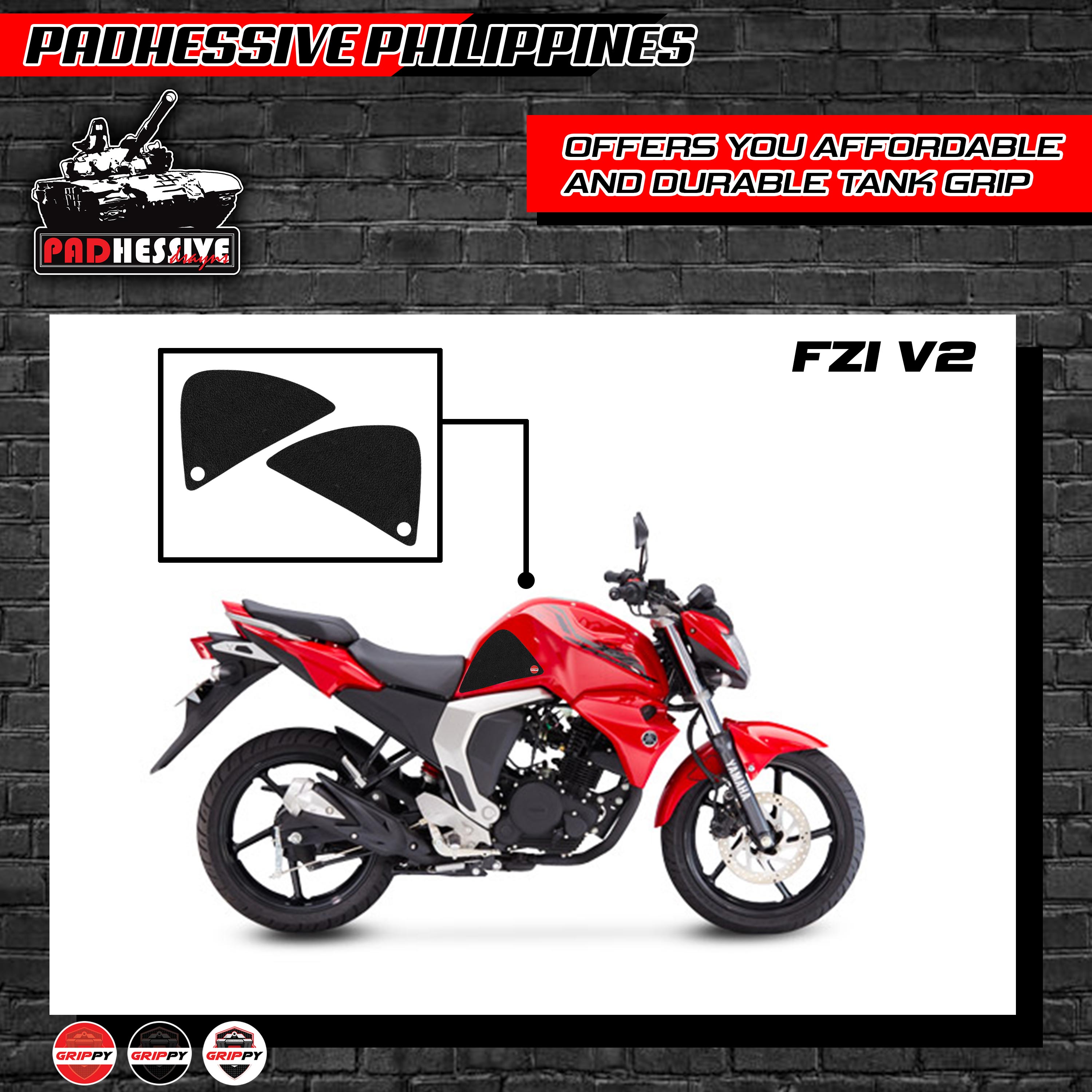 YAMAHA FZ V2 FZ16 TANK GRIP TANKGRIP MOTO GAS TANK COVER PADHESSIVE ...