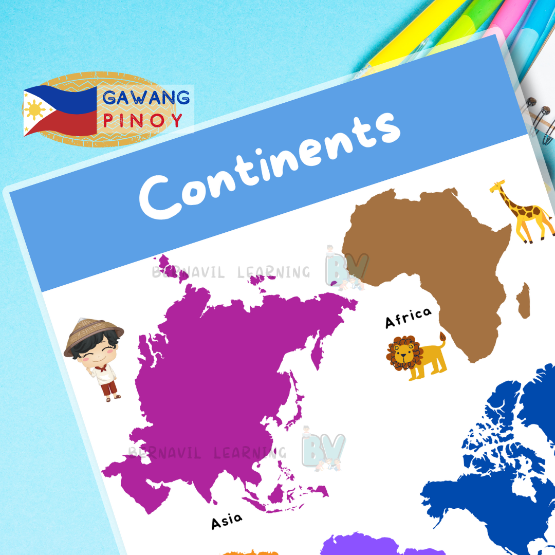 Continents Chart | Laminated Educational Chart | Lazada PH