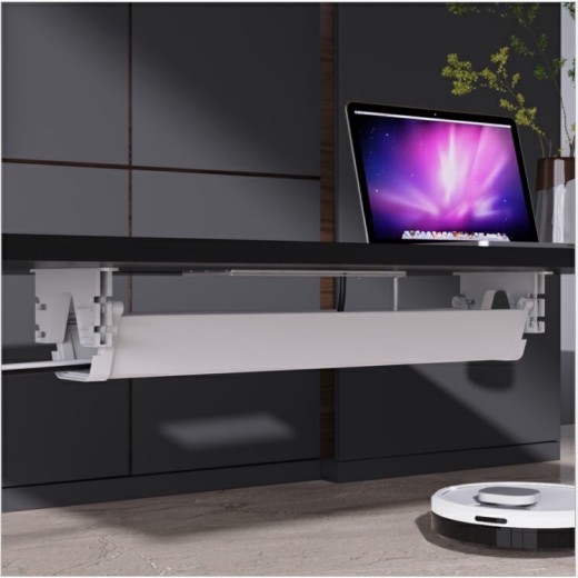 Plastic Under Desk Cable Management Tray Office Desk Cable Channel ...