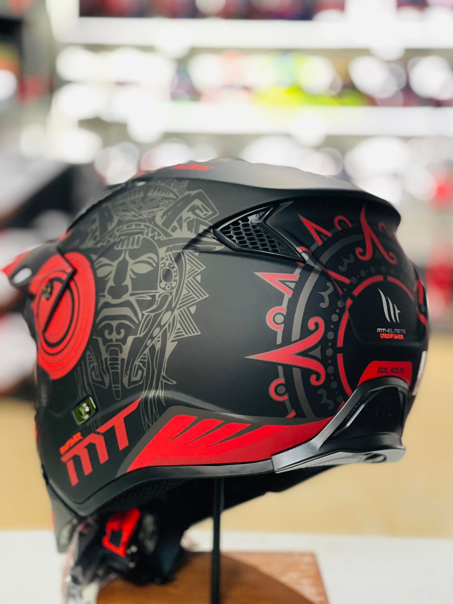 MT Helmets Dual Sports STREET FIGHTER G AZTEC with FREE Clear Visor ...