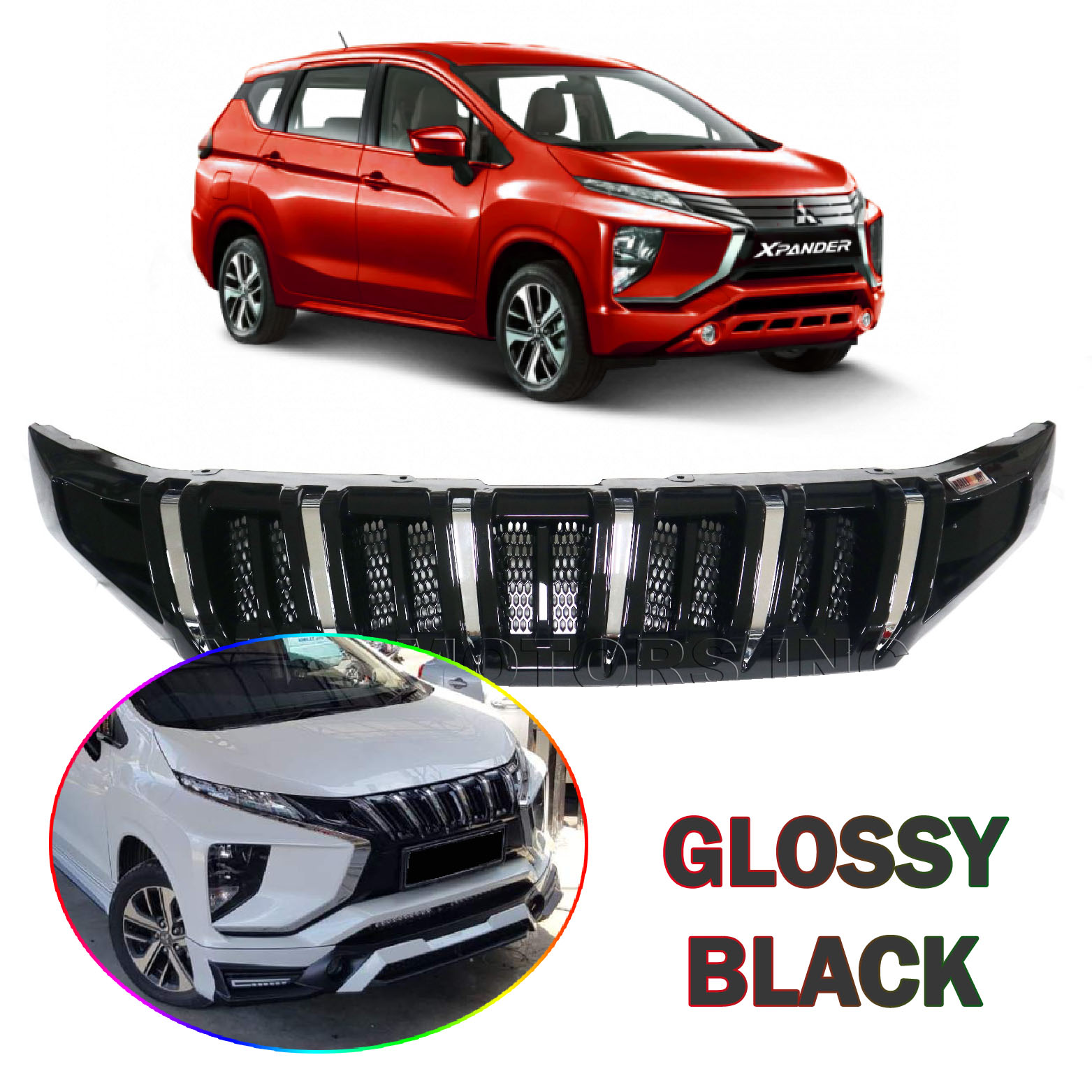 Grille Mitsubishi Xpander 2018-2022 Glossy Black Apollo Grill | Lazada PH