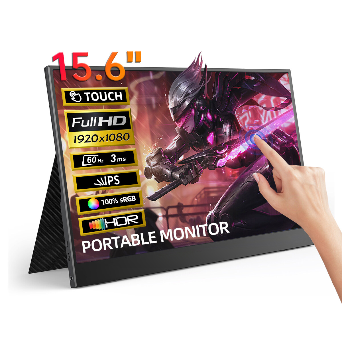 14/15.6 Inch Portable Monitor 1080P 60Hz IPS Monitor 16:9 100%sRGB Game ...