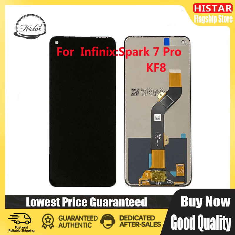 Infinix LCD Tecno Spark 7 Pro KF8 LCD Touch Screen Display Frame Assembly for Replacement ...