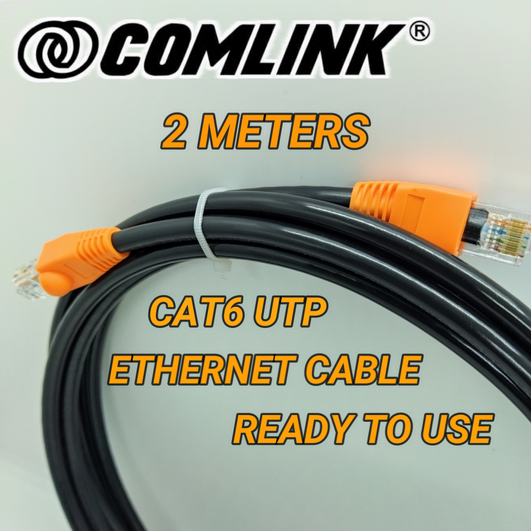 2M CAT6 Lan Cable 2 Meters COMLINK Outdoor Indoor UTP Ethernet Patch ...
