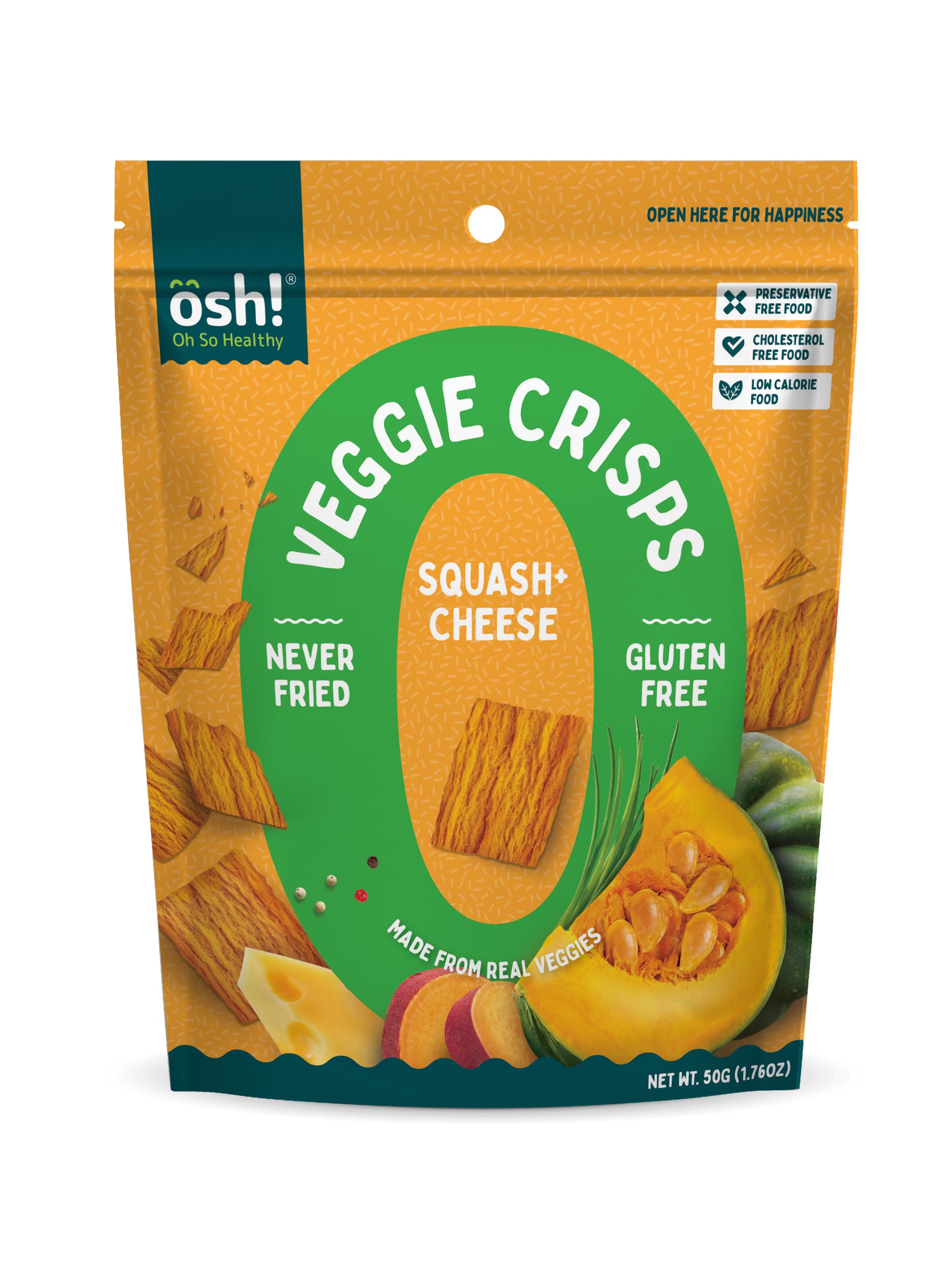 OH SO HEALTHY BAKED CRISPS SQUASH+CHEESE 20GRAMS | Lazada PH