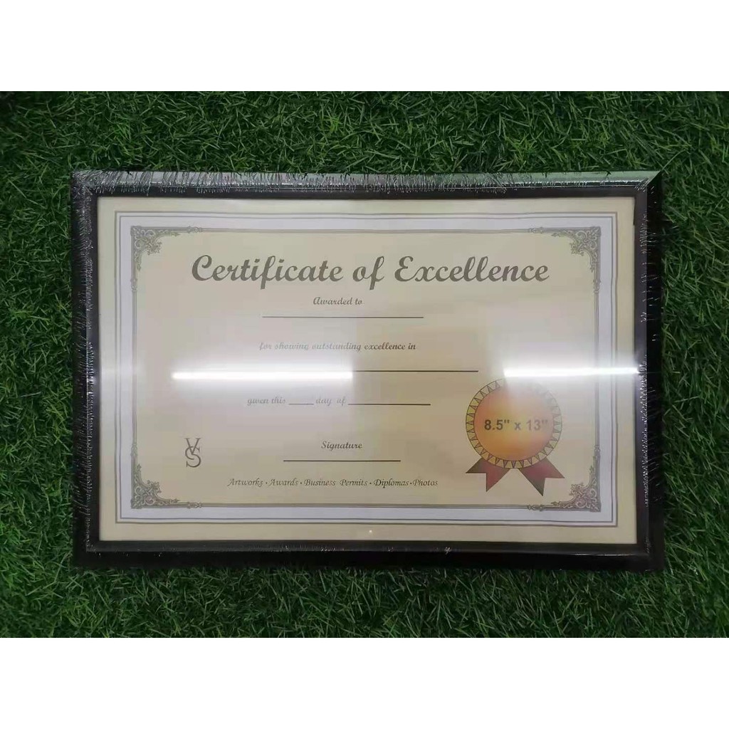 [VS] CERTIFICATE FRAME WOOD AND PLASTIC 8.5X13 INCHES | Lazada PH