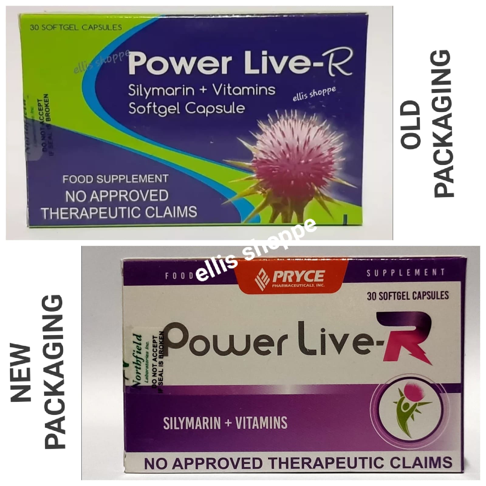 Silymarin + Vitamins Power Liver FOOD SUPPLEMENT Box of 30 Softgel ...