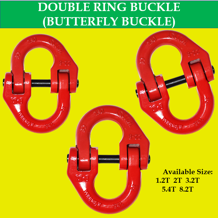MAGO 1T-8T Double Ring Butterfly Buckle Chain Sling Assembly Hammer ...