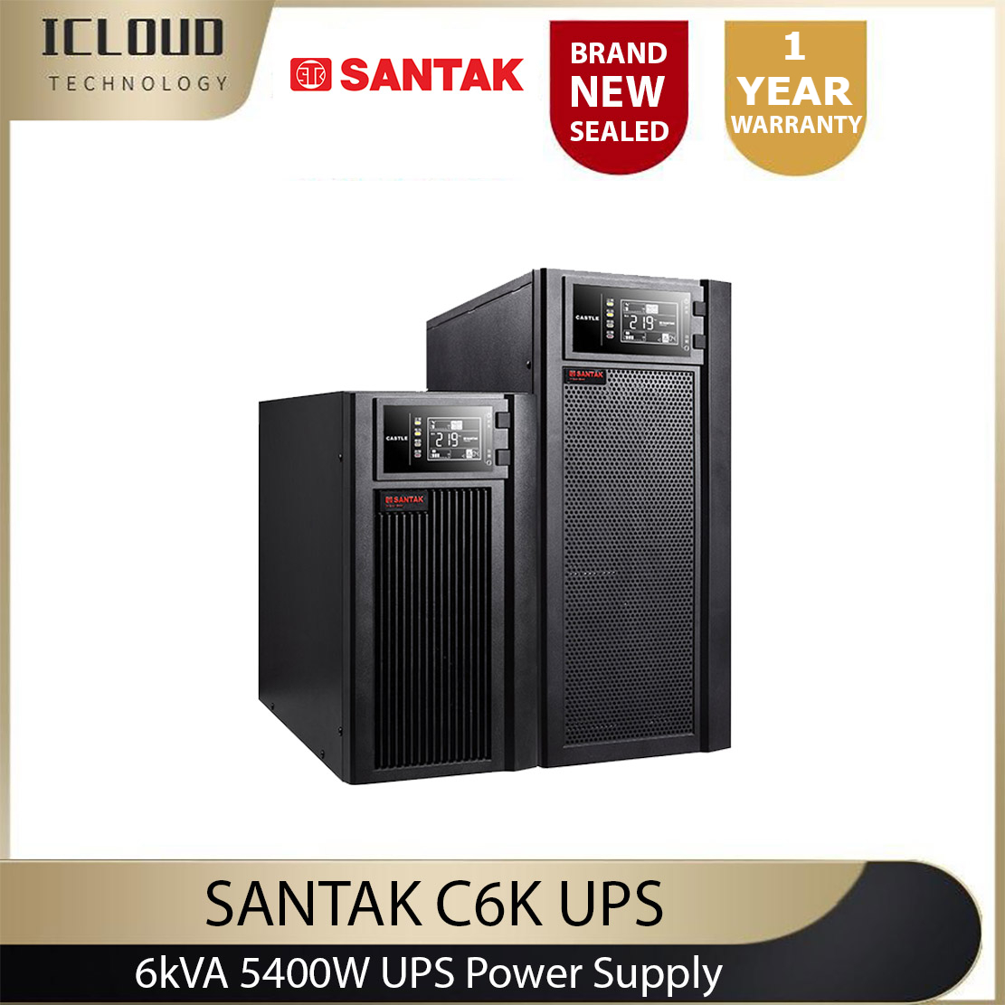 SANTAK C6K UPS SANTAK Castle Series 6kva Online UPS with 5400W UPS ...