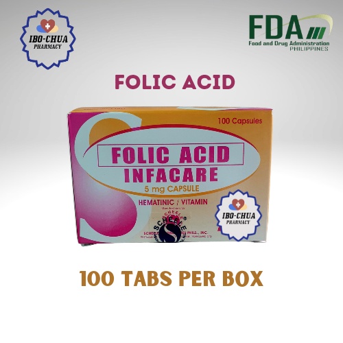 ibenta na parang mainit na cake Folic Acid (Infacare) 5mg- 100 capsules ...