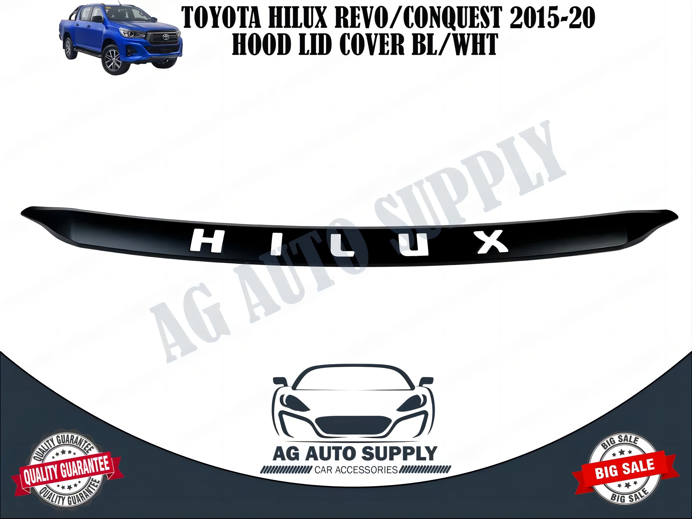 Bonnet Guard Hood Lid Cover Logo Hood Lip Trim Cover Logo For TOYOTA ...