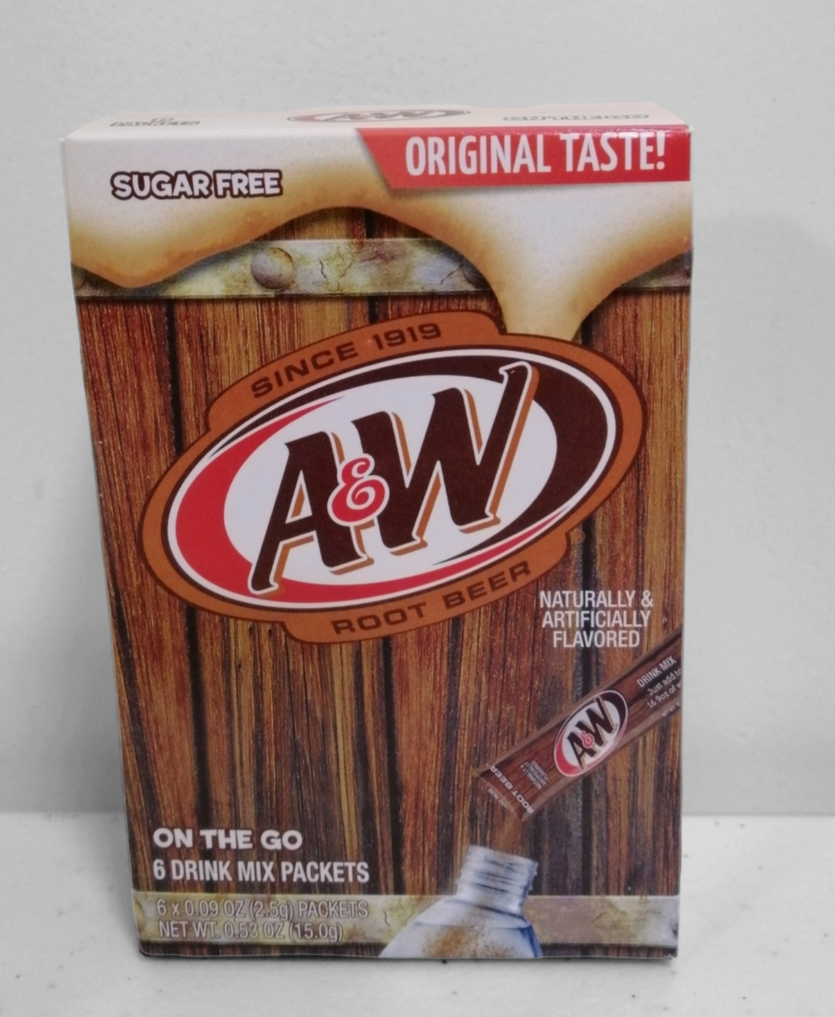A&W Root Beer Zero Sugar Sugar Free Powdered Drink Mix (6 packets ...