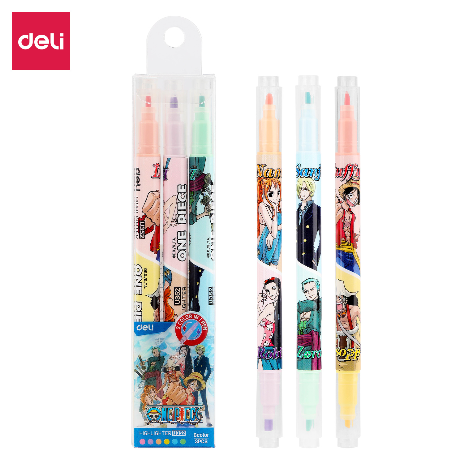 Deli X One Piece CU352 Highlighter(Box) 3Pcs | Lazada PH