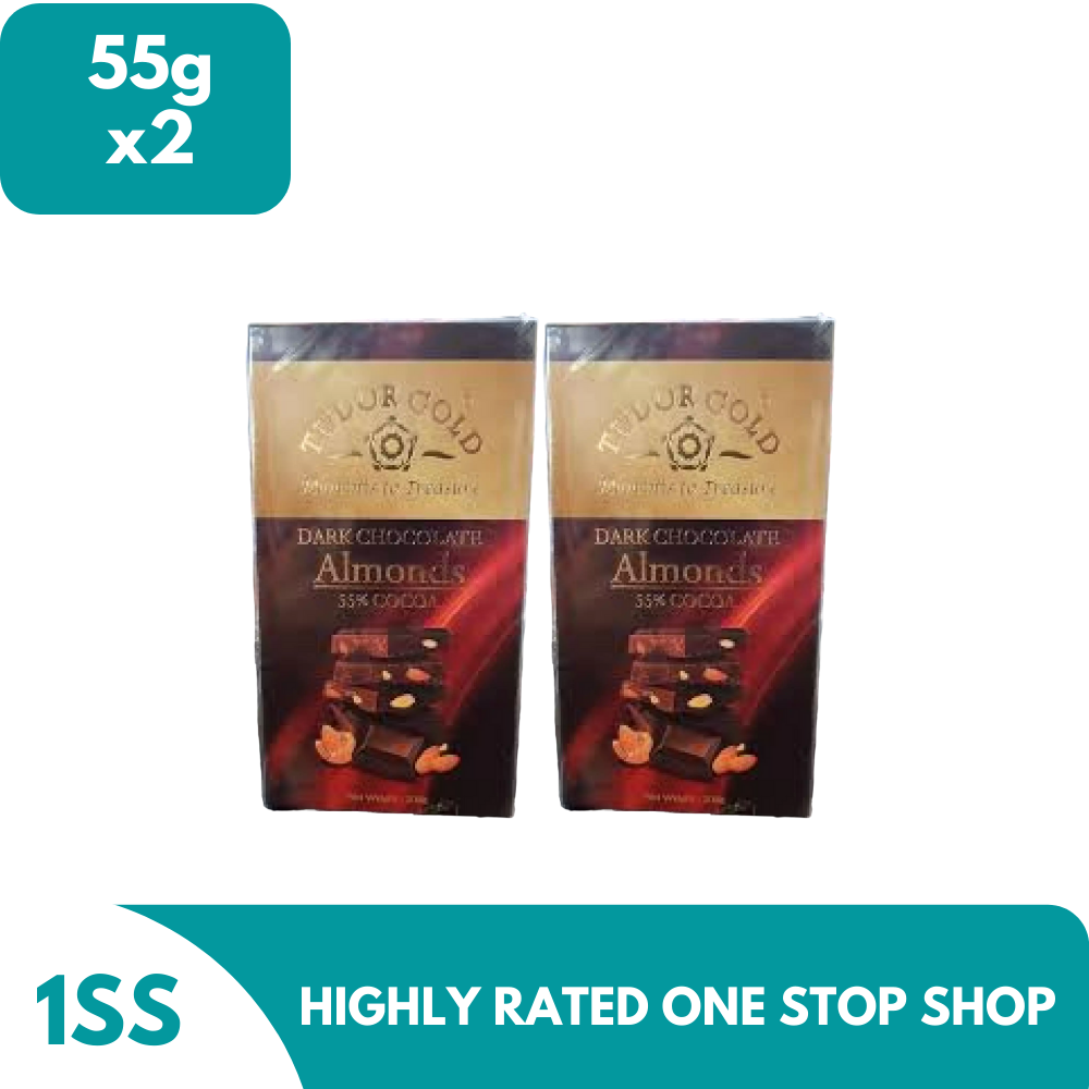 Tudor Gold Dark Chocolate Almonds 55g set of 2 | Lazada PH
