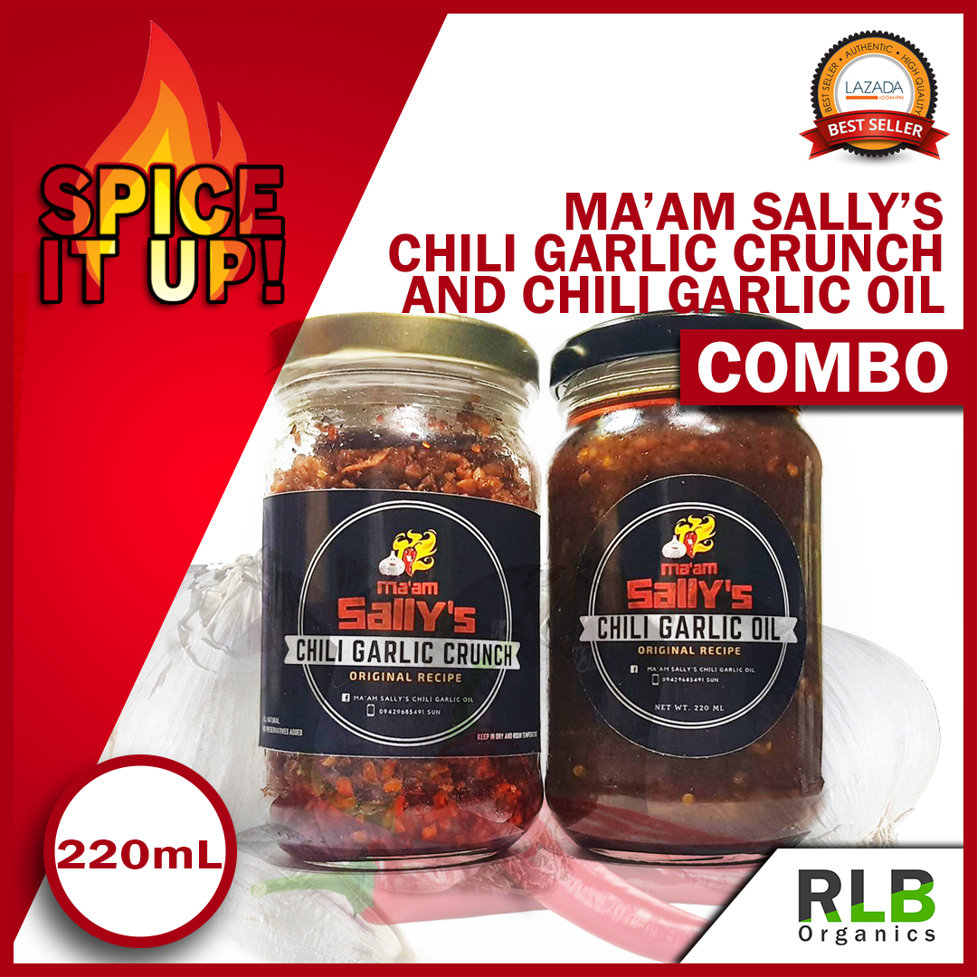 Ma'am Sally's Chili Garlic Oil and Chili Garlic Crunch - 250 grams ...