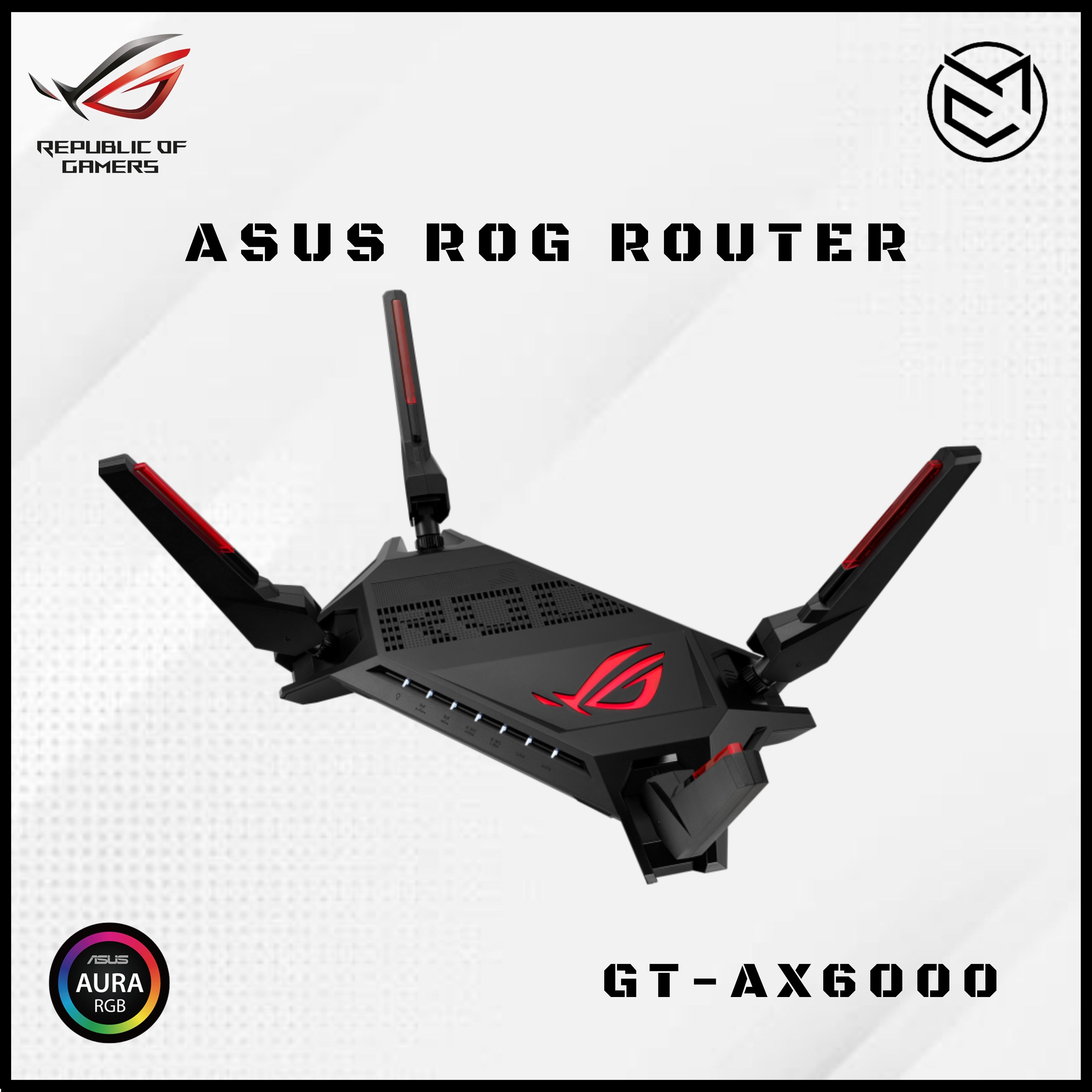 ASUS ROG GT-AX6000 Wireless Router AiMesh WiFi6 Dual Band 6000M Aura ...