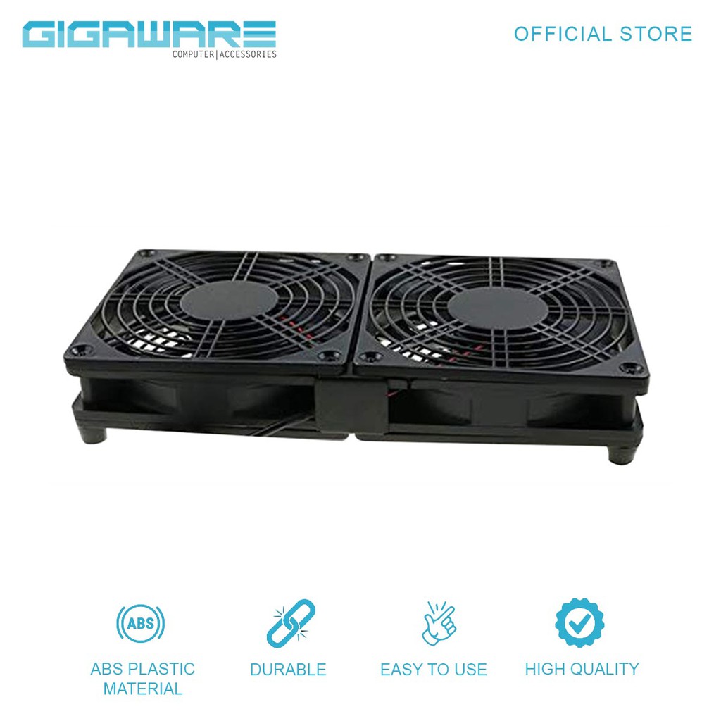 GIGAWARE USB Fan Router Cooling Fan Cooling Bracket 12CM 5V USB Port ...