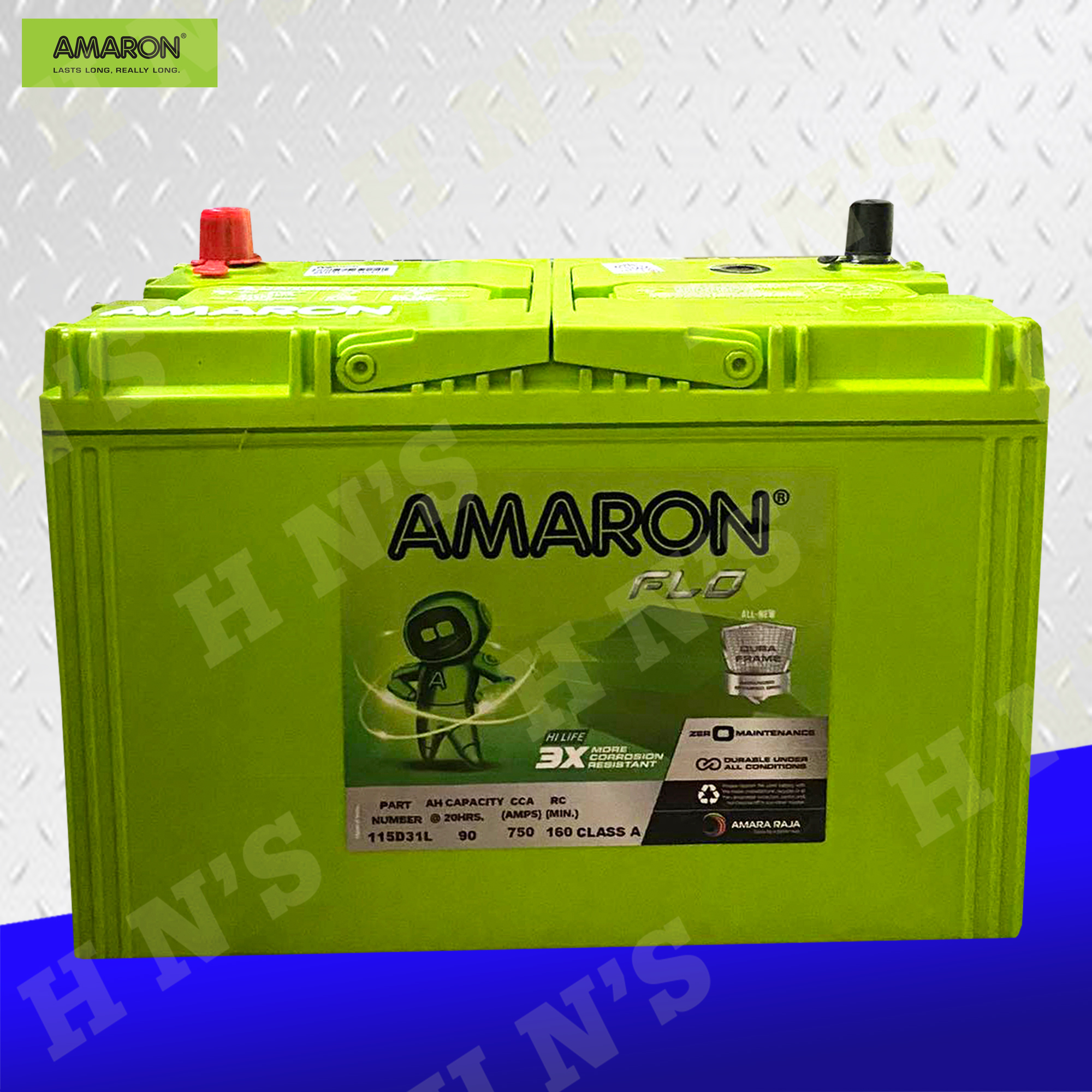 Amaron Flo 115D31L ( 3SMF ) Maintenance Free Car Battery w/ 21 months ...