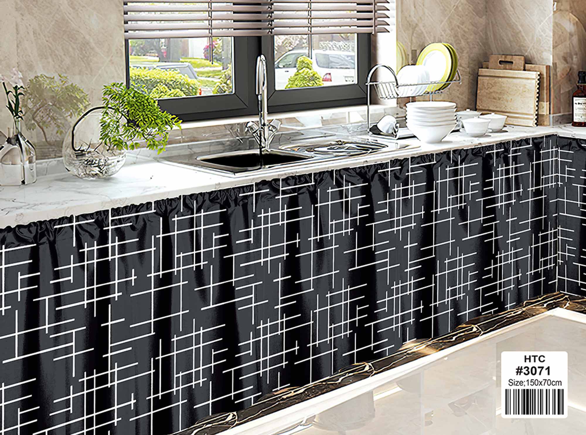 New Lababo Curtain Kitchen Curtain 150*70cm Short Half Curtain Kurtina ...