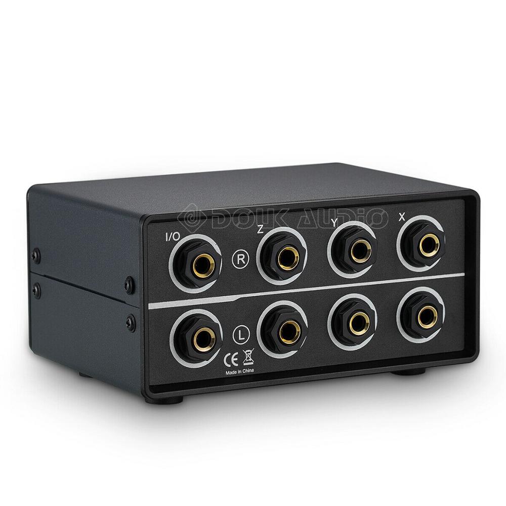 ในสต็อก Douk Audio แบบพกพา3-Way Mono/สเตอริโอ6.35มม. TRS กล่องสลับเสียง ...