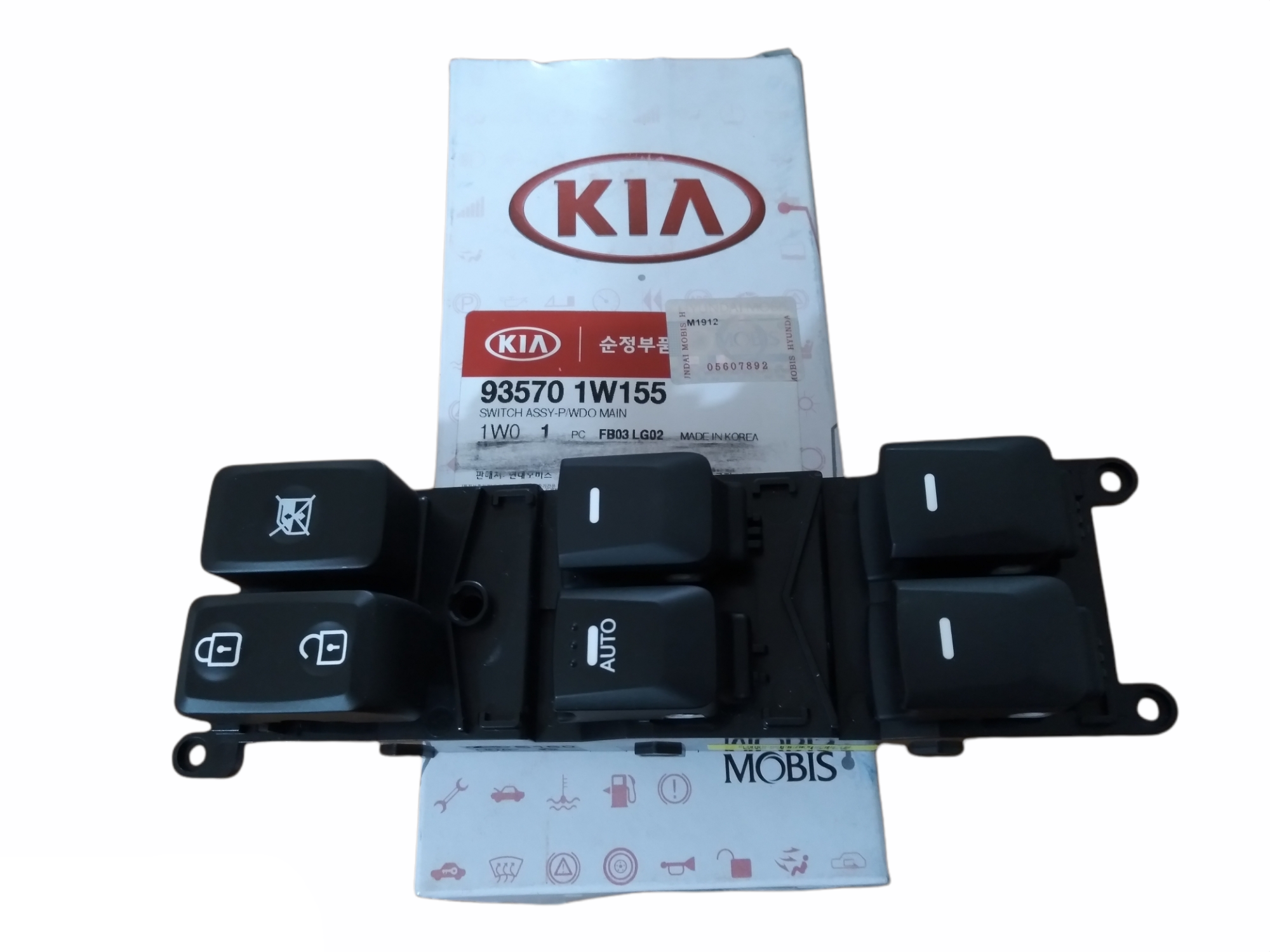 [ORIGINAL] 935701W155 SWITCH POWER WINDOW MAIN KIA RIO 2012 / 93570 ...