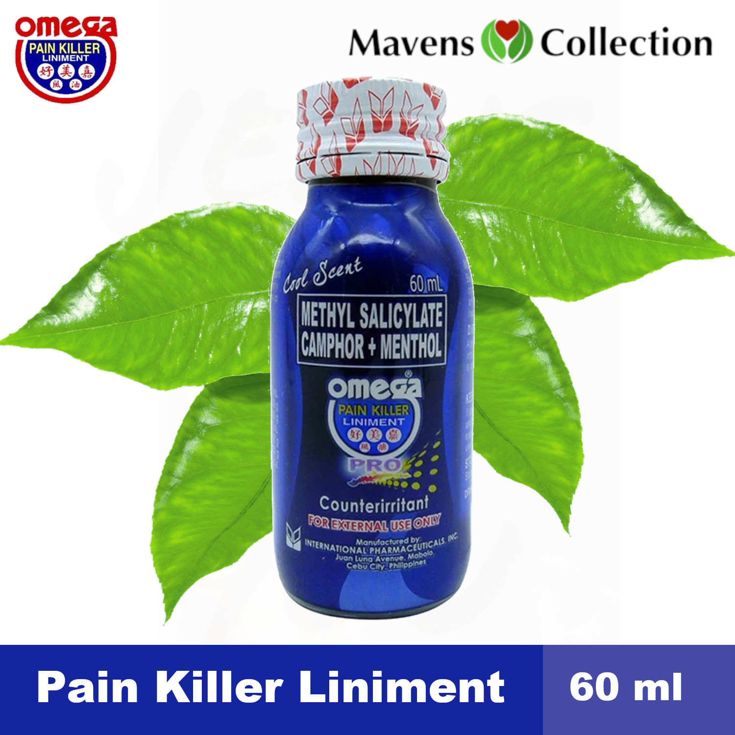 Omega Pain Killer Liniment Pro 60ml Cool Scent Counterirritant by ...