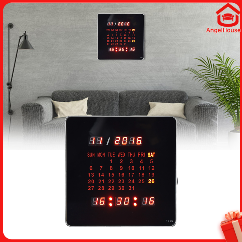 Fashionable Digital Wall Clock Power Off Memory LED Digital Alarm Clock ...
