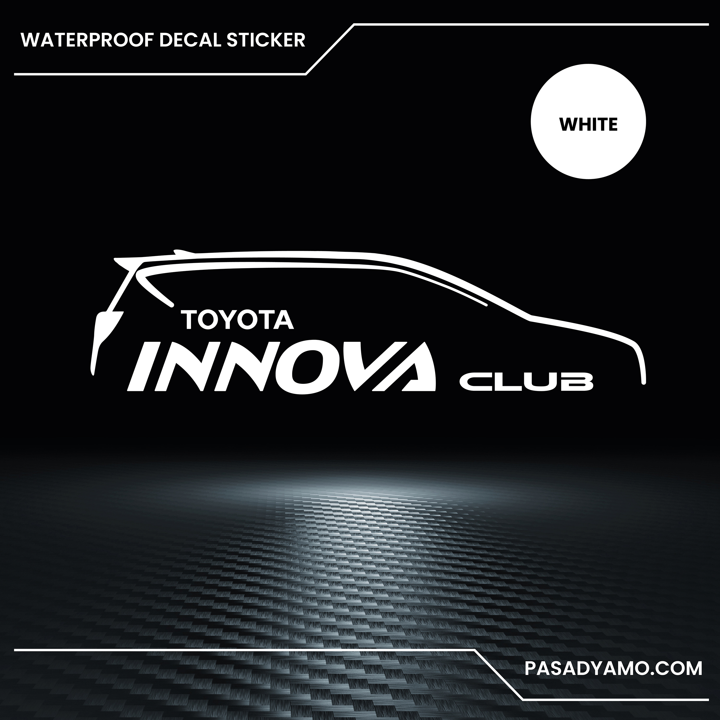 Toyota Innova Club - Decal Sticker for Cars Laptops 2.5 inches X 9 ...