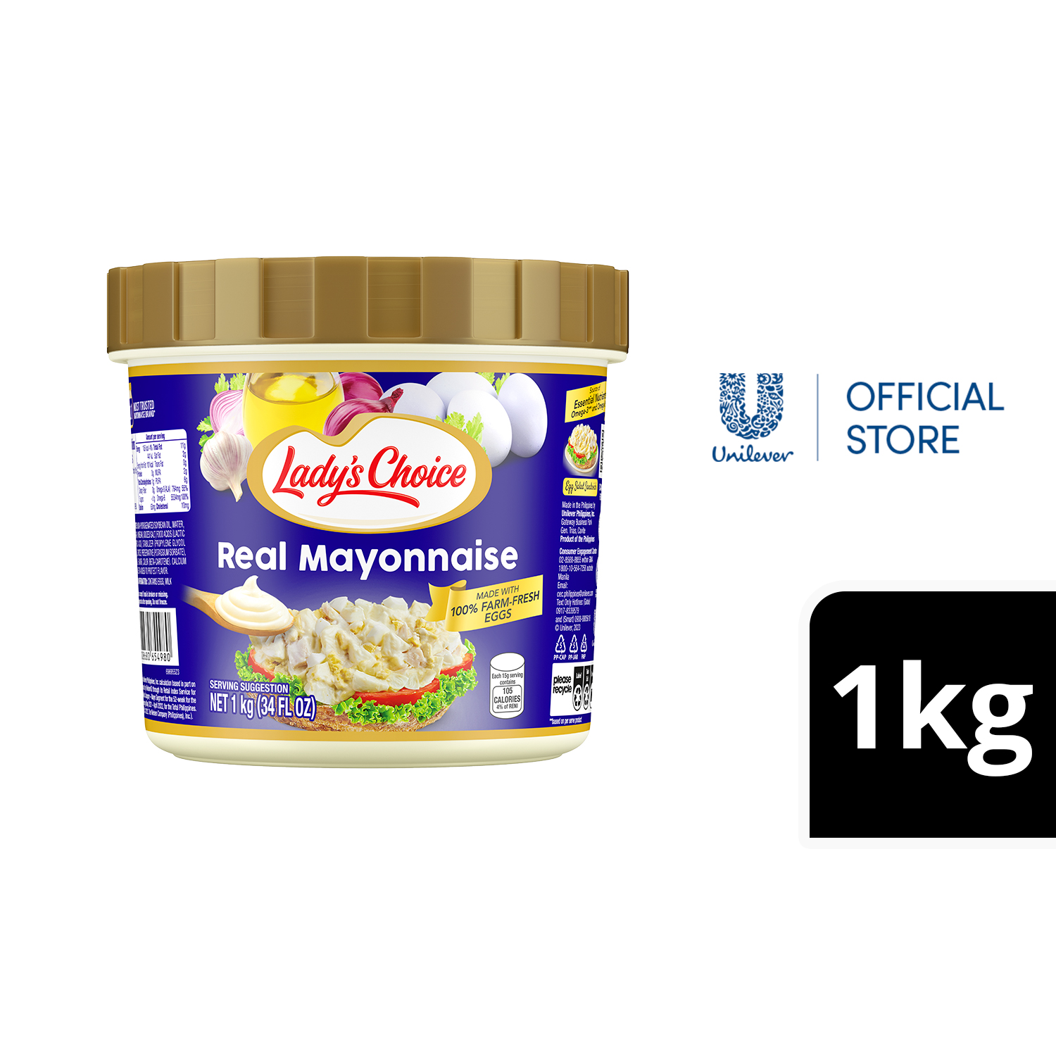 Lady's Choice Real Mayonnaise Regular 1KG | Lazada PH