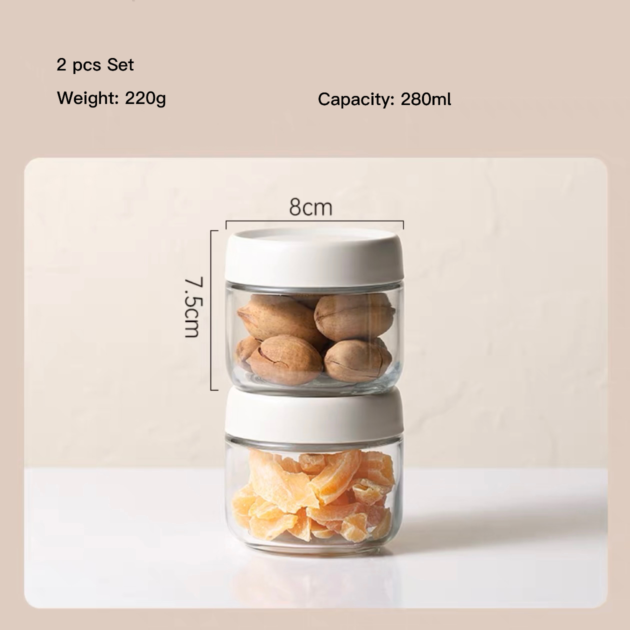 DXL Glass Sealed Jar With Lid Food Grade Candy Snack Storage Jar ...