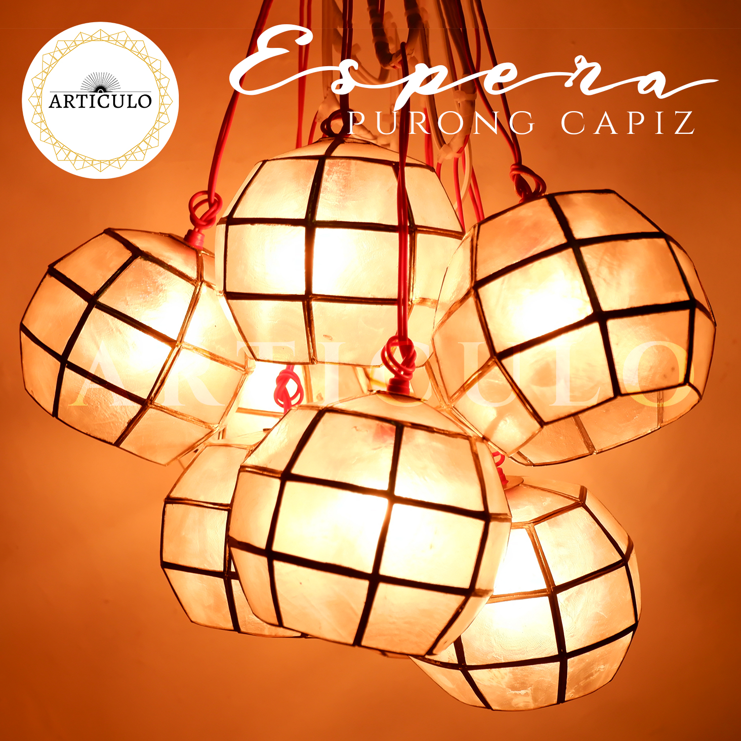 ARTICULO capiz light: 4inch ESPERA ( authentic capiz ball WITH LIGHTS ...