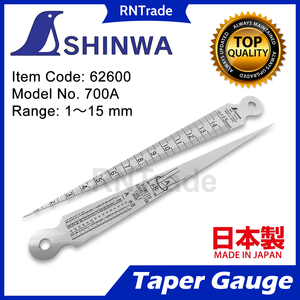 Taper Gauge Shinwa #62600 700A, 1 〜 15 mm, Made in Japan | Lazada PH