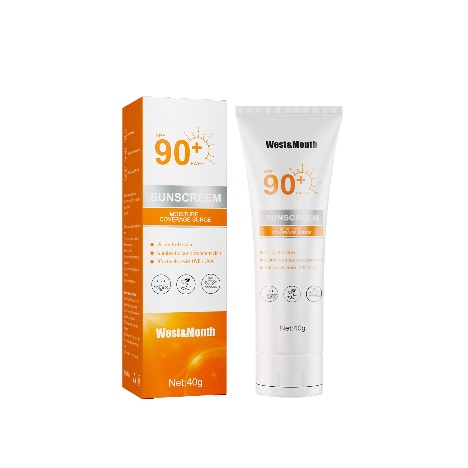 🤞😍West Month Sunscreen For Face And Body Waterproof Sun Cream ...