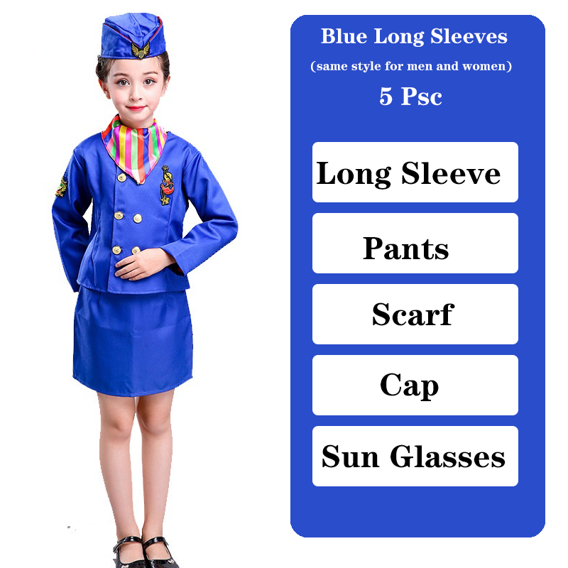 Rabbite Flight Attendant Costume for Girl Captain Uniform Air Pilot ...