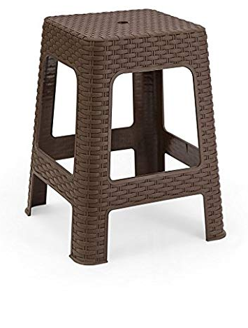 JS11 Plastic Rattan Stool Chair Color Brown | Lazada PH