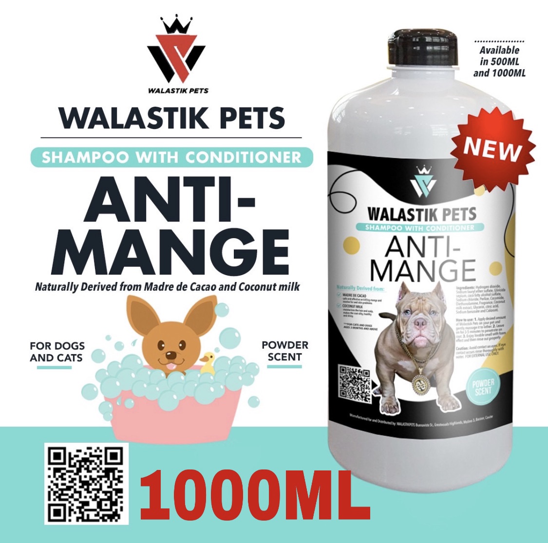 WALASTIK PETS 1000ML Shampoo ANTI-MANGE | Lazada PH