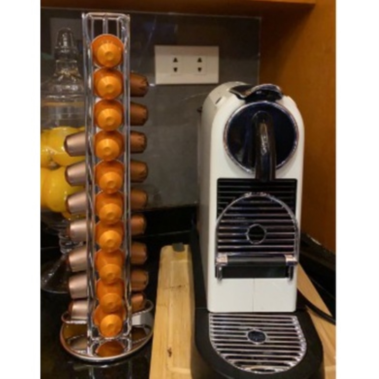 VAPE ★40 Capsule Coffee Pod Holder 360 Degree Rotating Rack Stand Tower ...