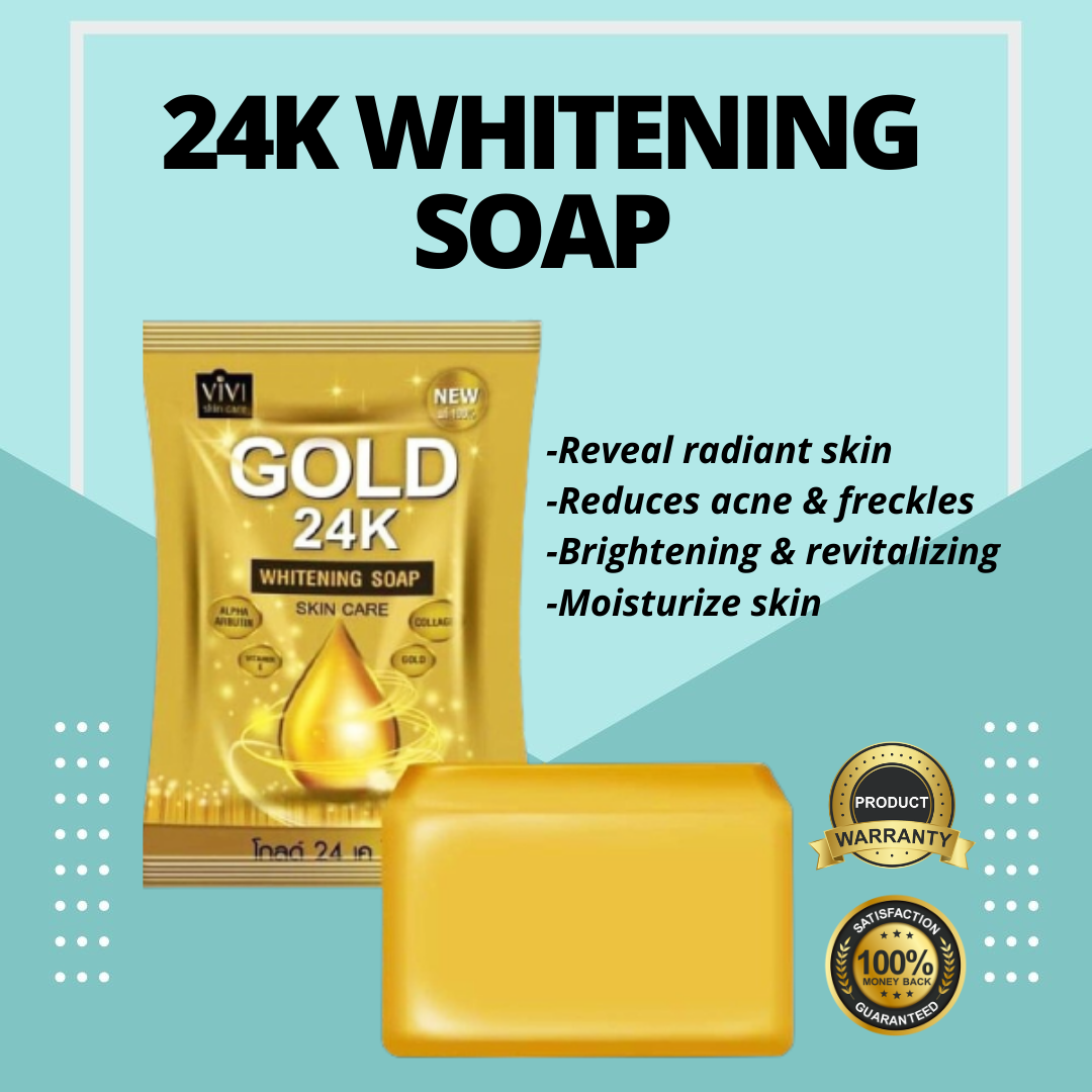 SALE AUTHENTIC! Gold 24K Whitening Soap by Vivi Made in Thailand ...