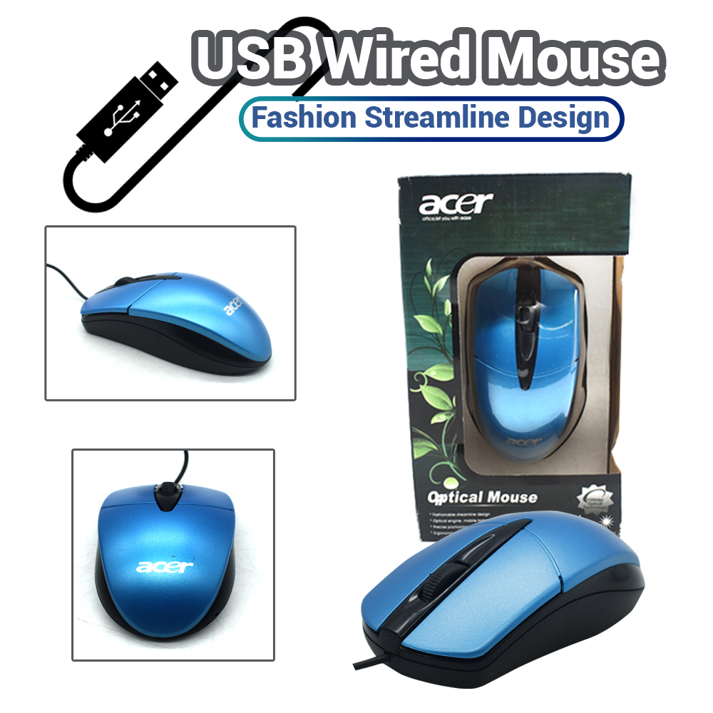 Optical Usb Wired Mouse Mice For Computer And laptop Standard Size 1200 ...