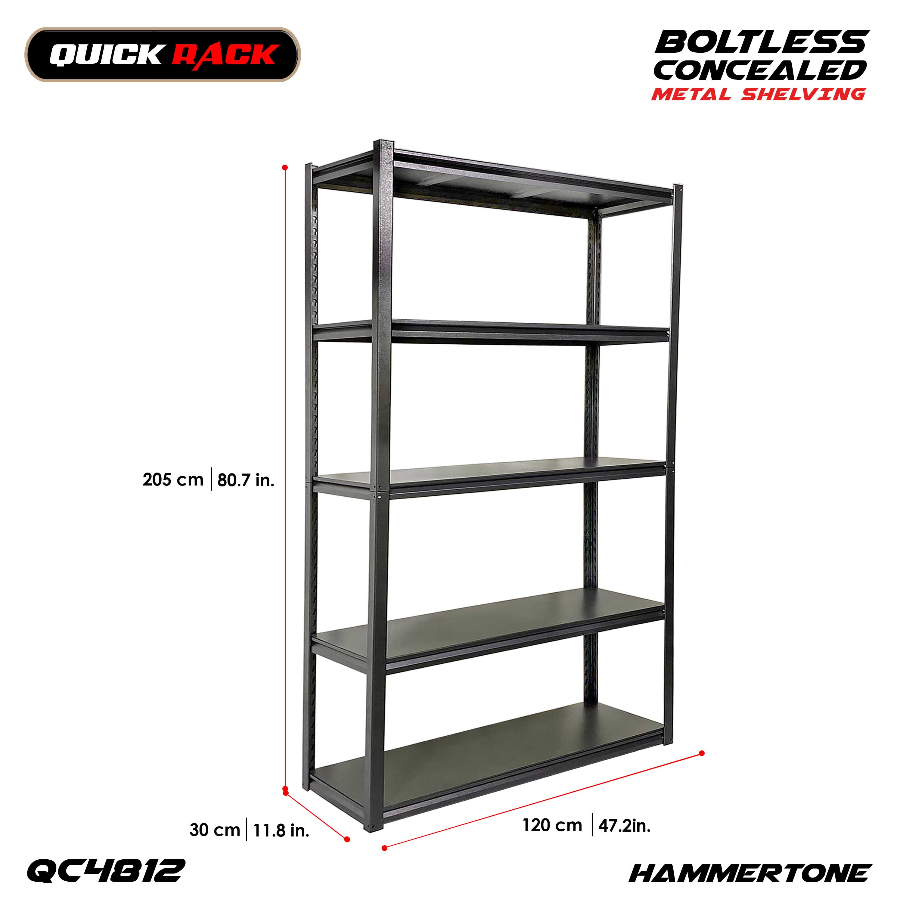 Quick Rack Boltless Concealed All Metal Shelving 150kg Capacity | Lazada PH