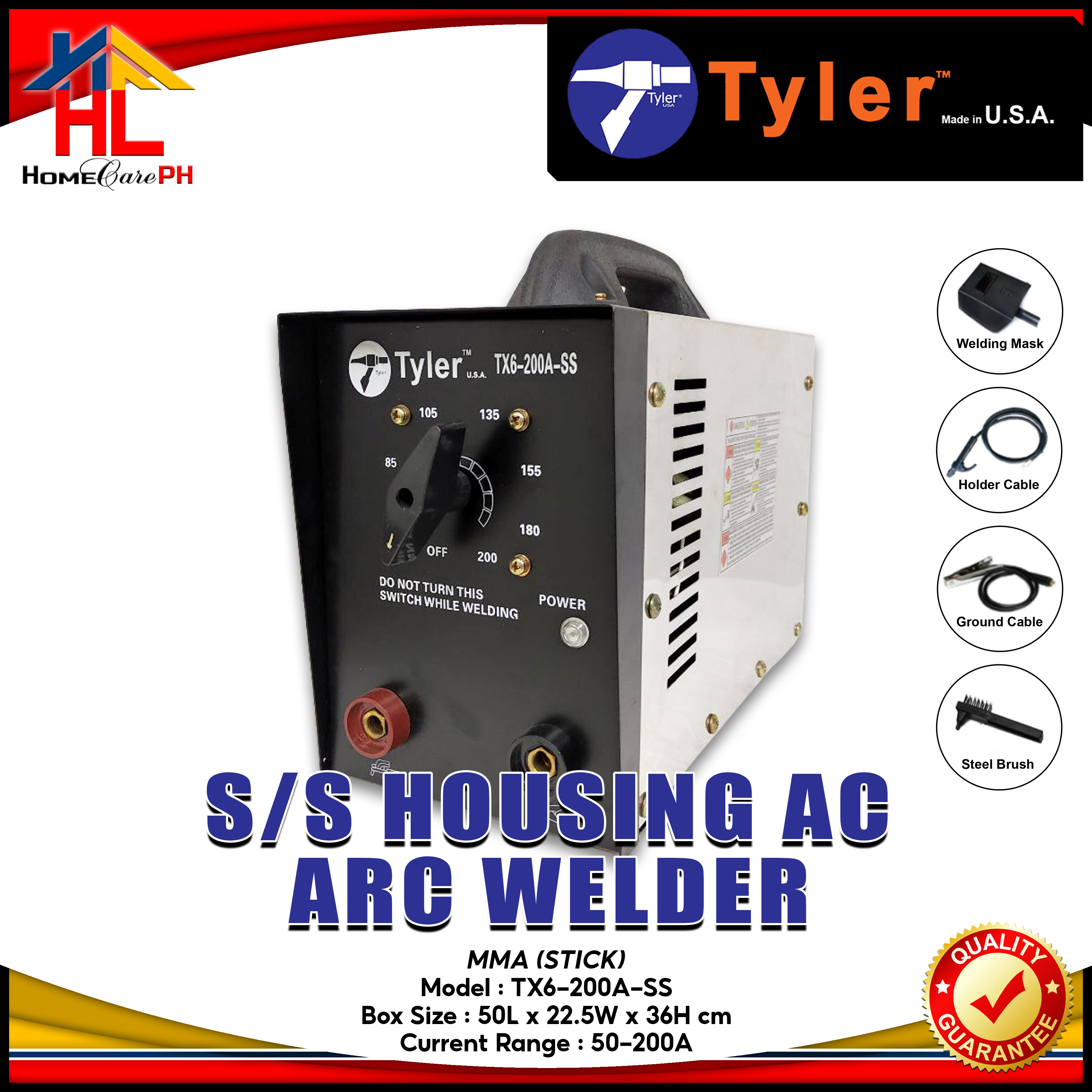 Tyler TX6-200A-SS S/S Housing AC ARC Welder | Lazada PH