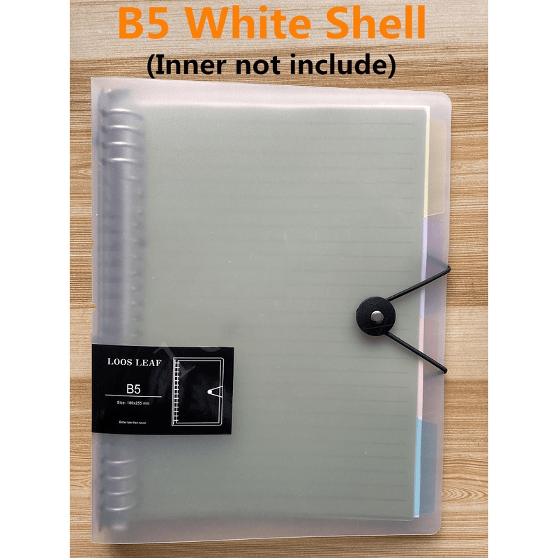 A5 Refillable Plastic Cover Note-book Loose Leaf B5 Stationery 60 ...