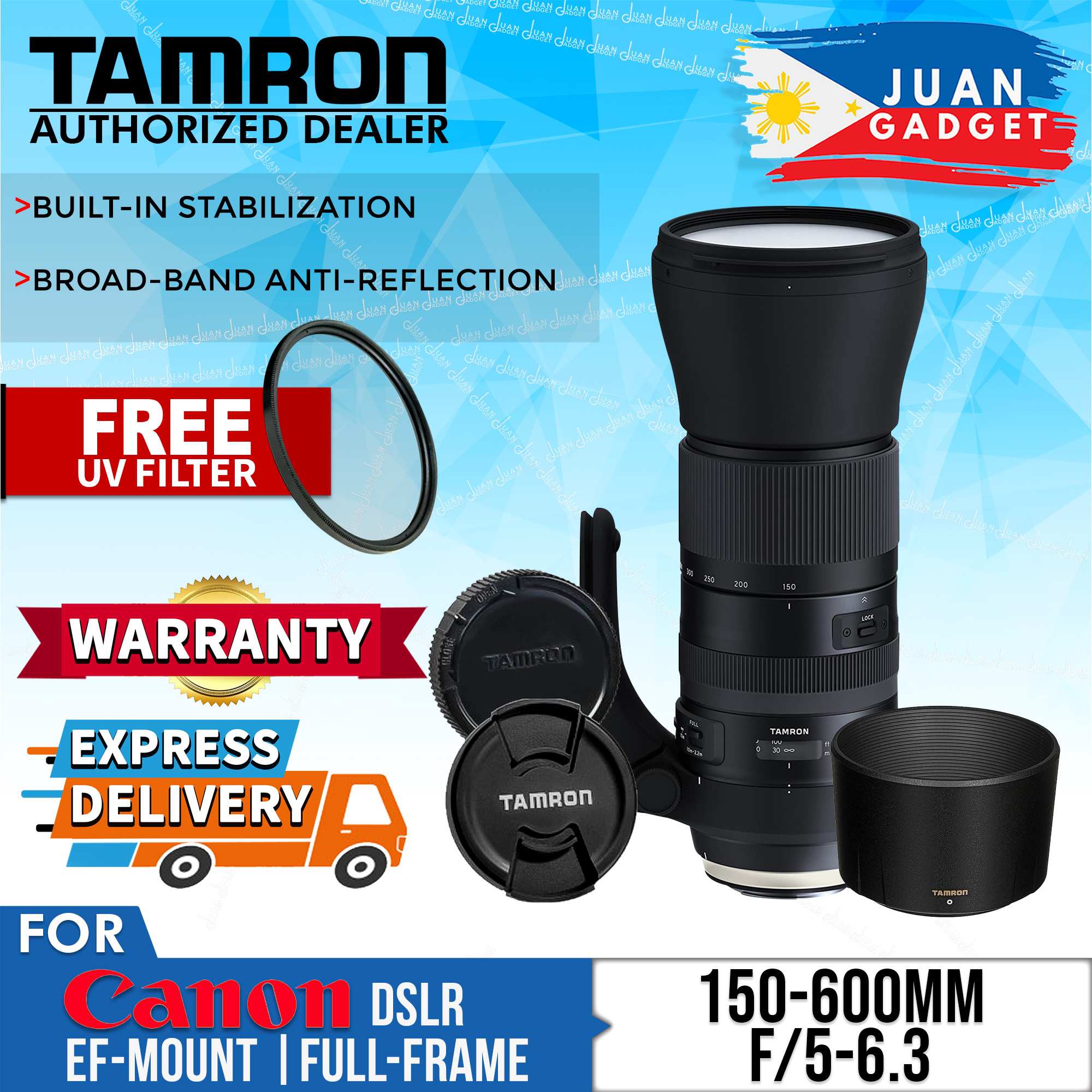 Tamron A011 SP 150-600mm f/5-6.3 Di VC USD Lens for Canon EF | JG ...