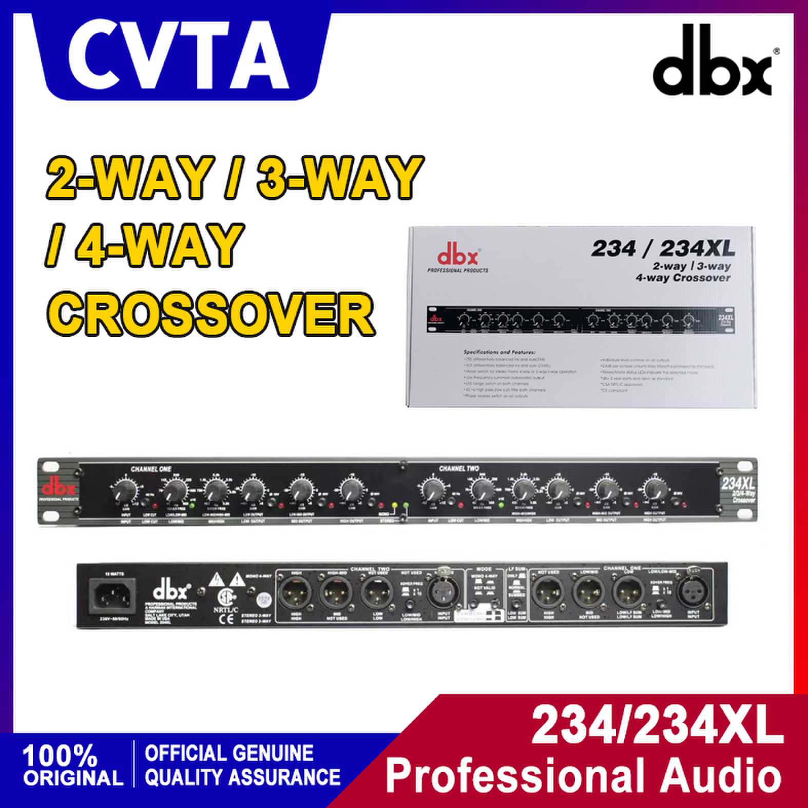 DBX 234XL Stereo 2 way/ 3 way/ 4 way Crossover Equalizer | Lazada PH